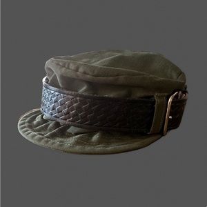 Accessories | New Vintage Army Green Cap With Leather Belt Buckle Trim ...
